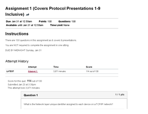Mid Term Exam Part A Theory 10 IFT 166 Intro to Internet Networking ...