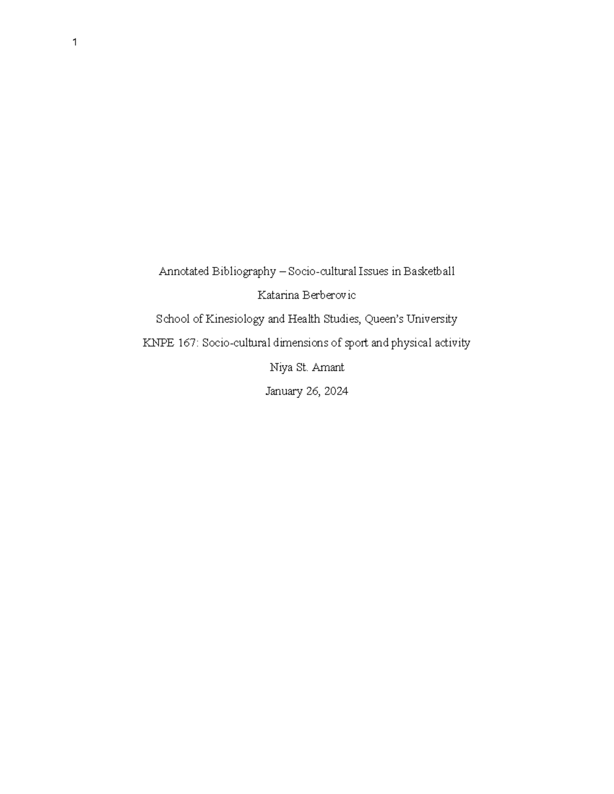 Annonated biolography - Annotated Bibliography – Socio-cultural Issues ...