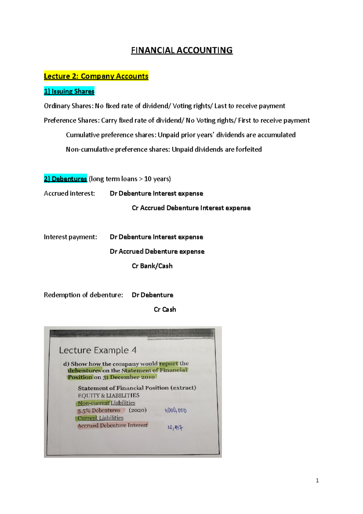 BA1232 Financial Accounting Notes - FINANCIAL ACCOUNTING Lecture 2 ...