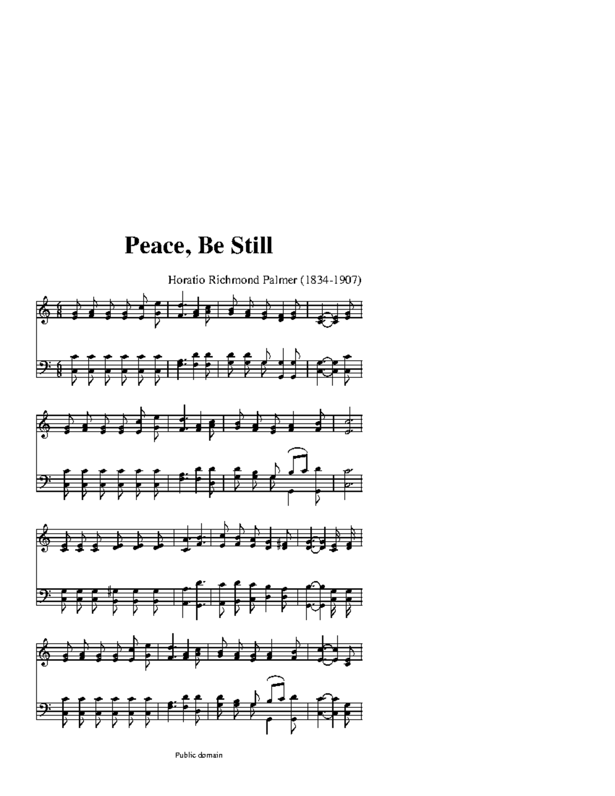000757 a - Sheet music 🎵 - Peace, Be Still Horatio Richmond Palmer ...