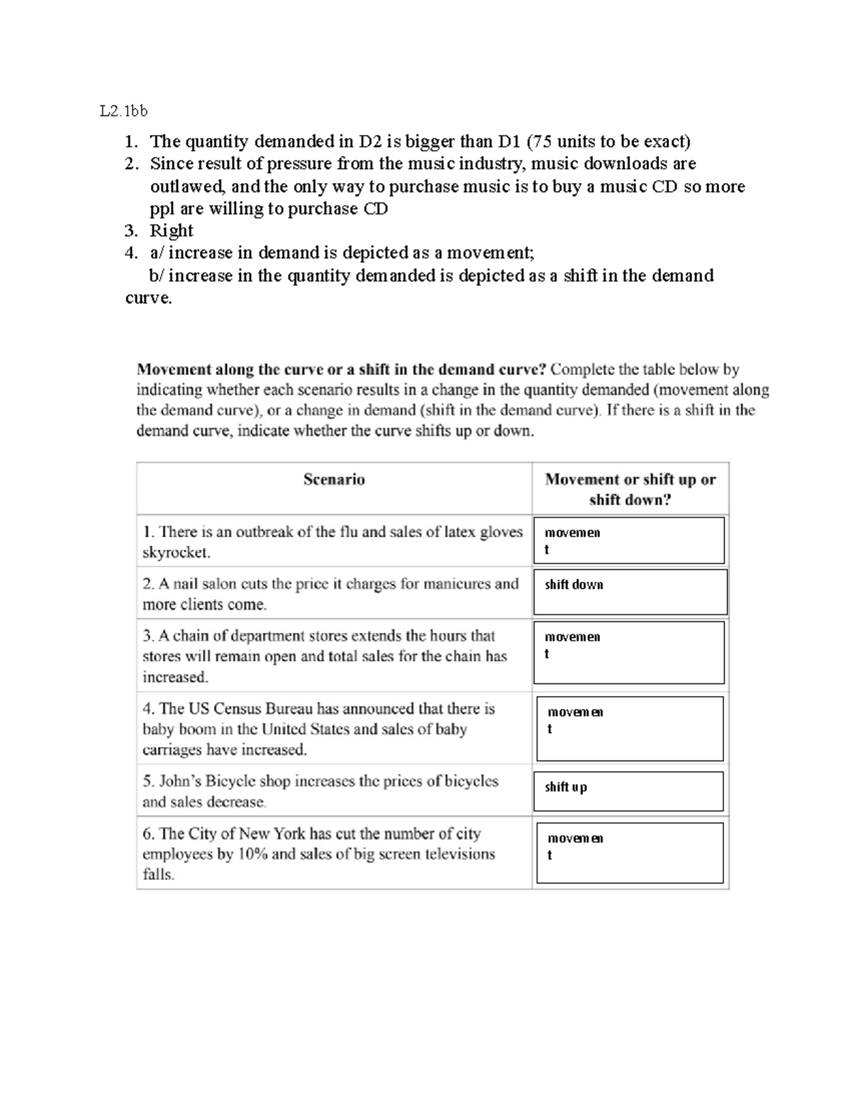 HW-ss2 - FOR REFERENCE - movemen t shift down movemen t movemen t shift ...