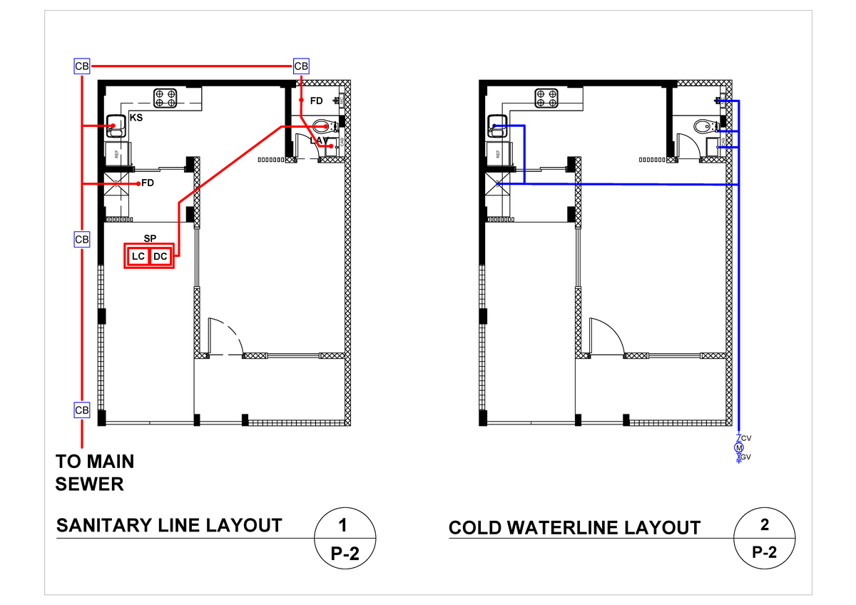 Plumbing Layout Plan - BS Chemical Engineering - REF CAB NIC WM REF CAB ...