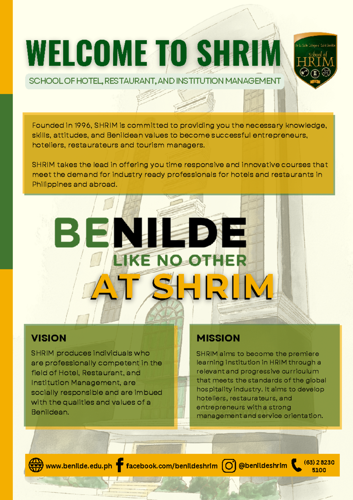 Shrim Brochure 2024 - SCHOOL OF HOTEL, RESTAURANT, AND INSTITUTION ...