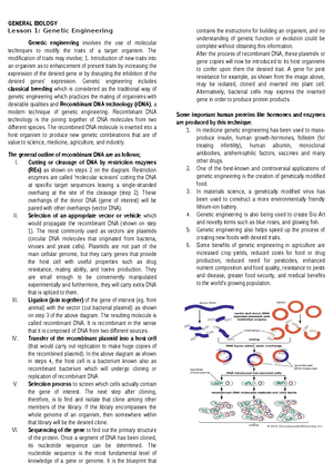 3RD- Quarter- Handout - Grade 12 reviewer - Lesson 1: Genetic ...