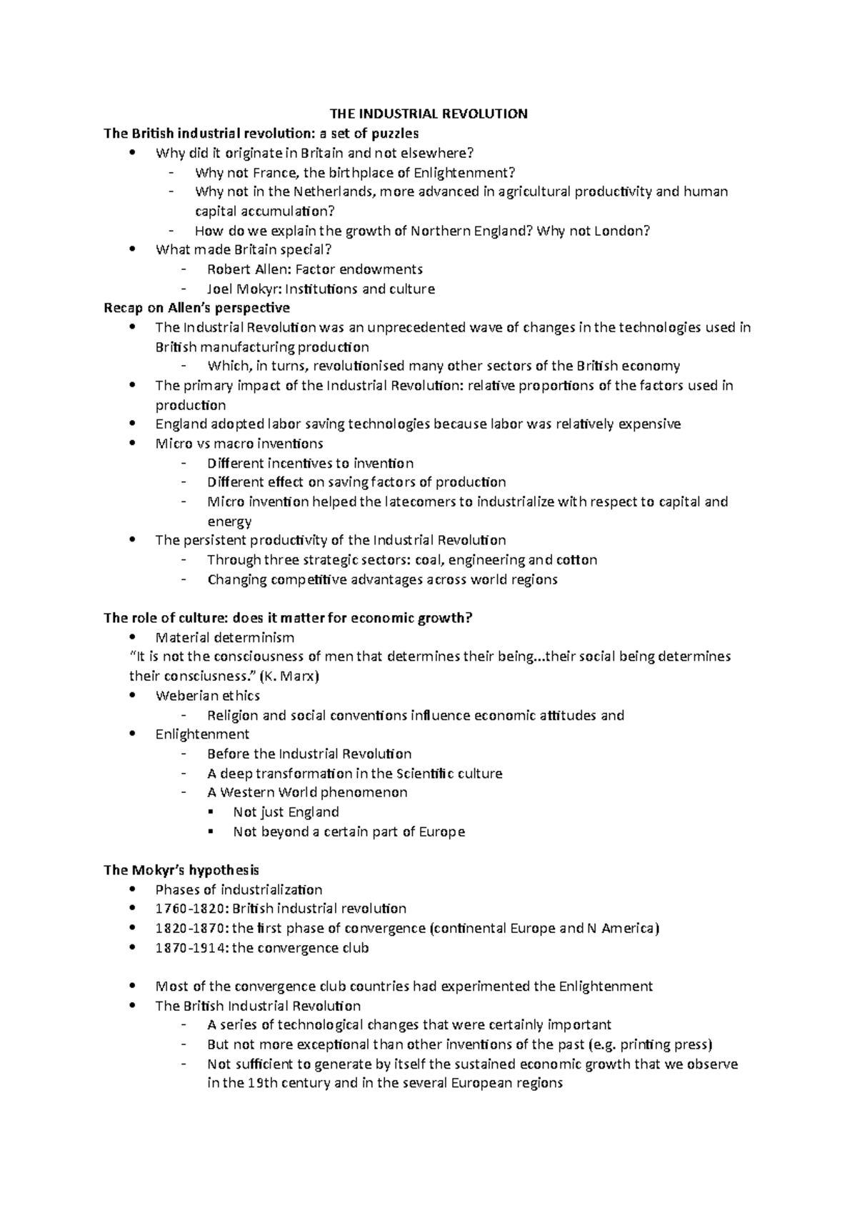 The Industrial Revolution - . social being determines their ...