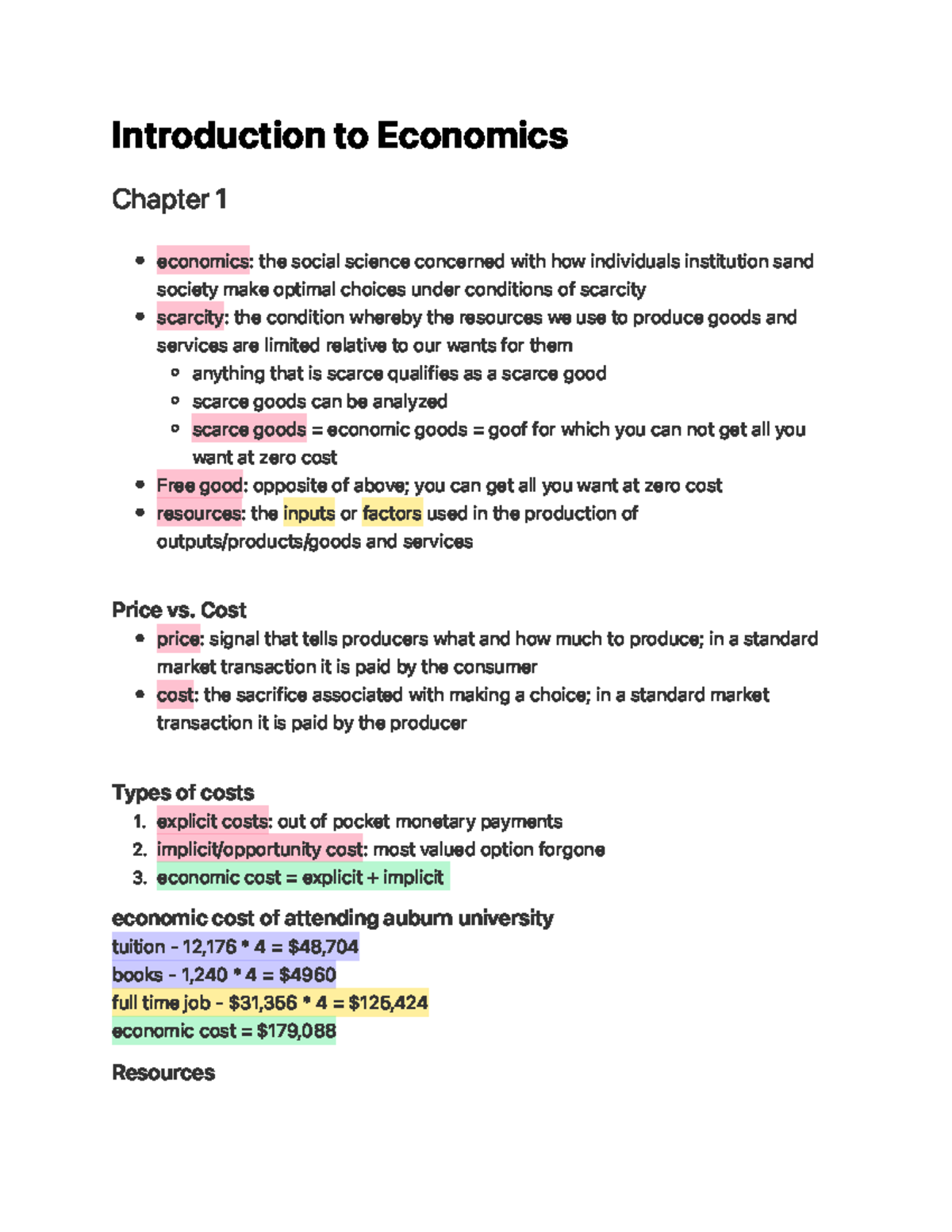 Introduction to Economics - Introduction to Economics Chapter 1 Price ...