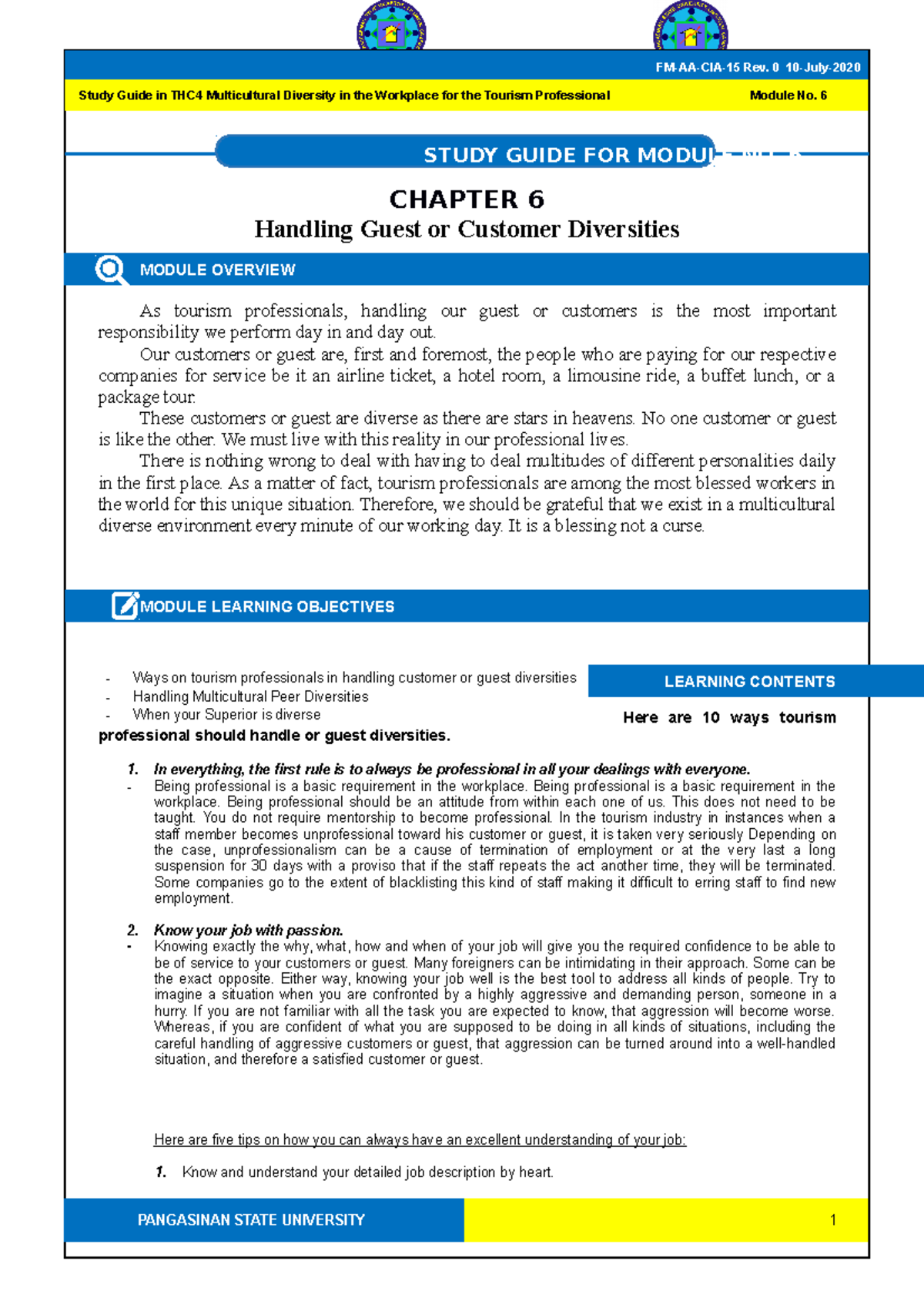 Chapter 6 - Table service script of guest WRFWEGWEGR ERGR - STUDY GUIDE ...