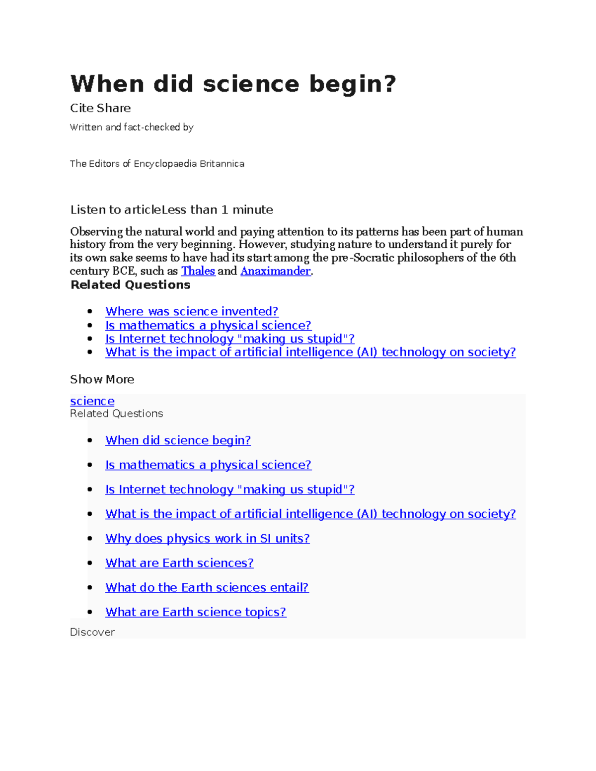 When did science begin - When did science begin? Cite Share Written and ...