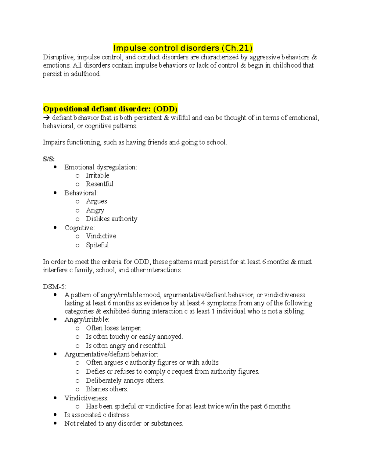 Impulse control disorders - All disorders contain impulse behaviors or ...