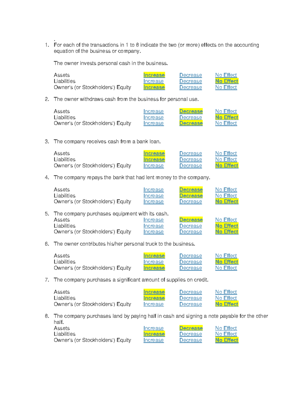 Accounting Equations Quiz 4 - Financial Accounting - USeP - Studocu