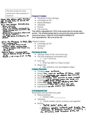 Chapter 2 - 8 Chapter 2 Outline The Study of Cells (cytology) A ...