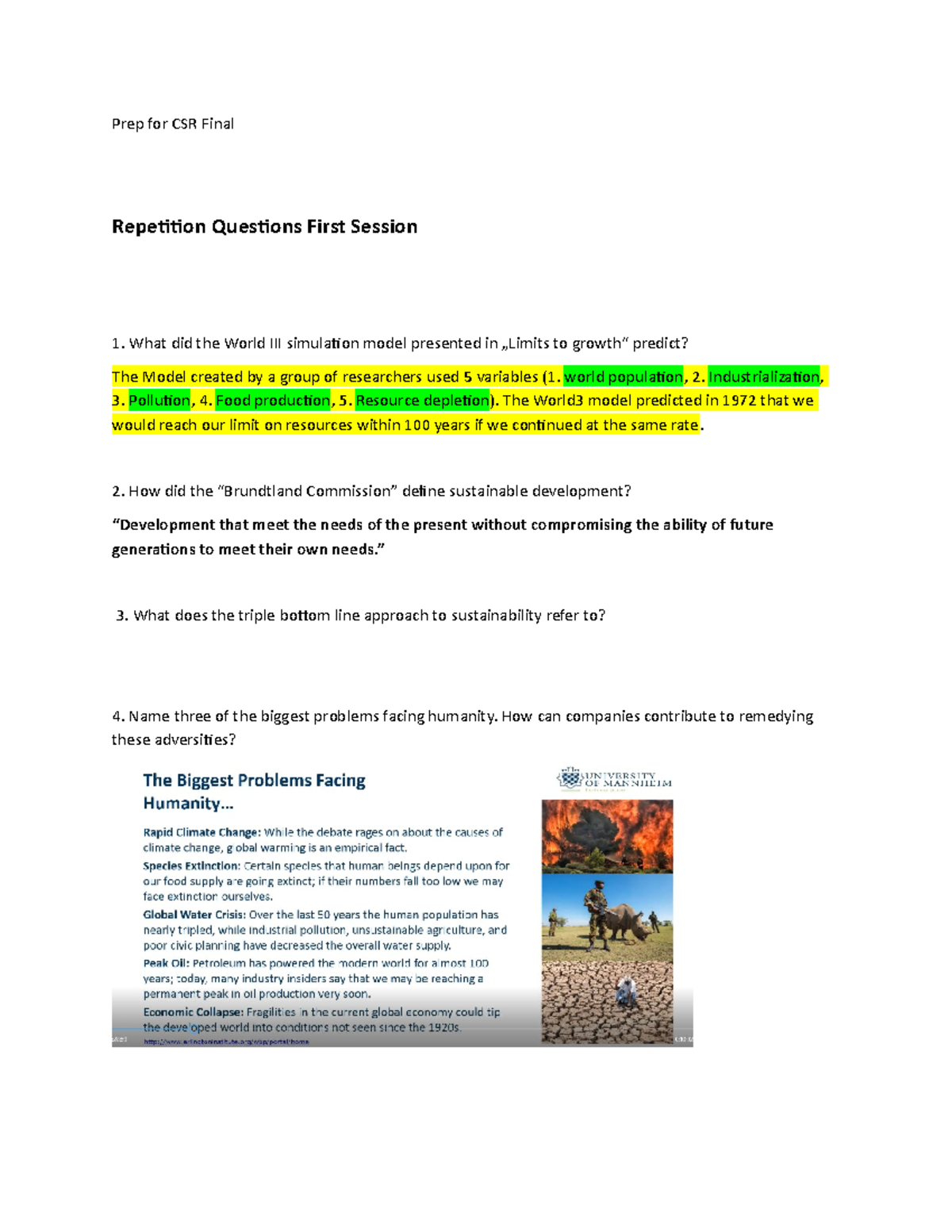 Lecture 1 questions & answers - Prep for CSR Final Repetition Questions ...