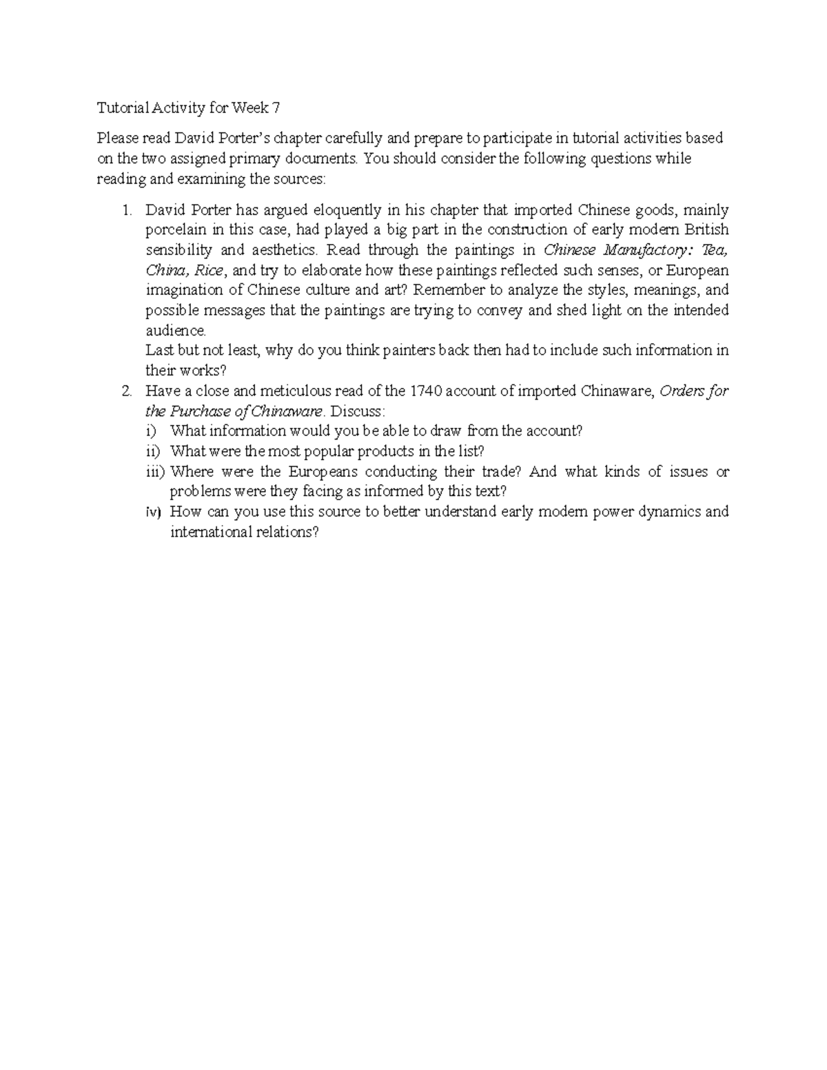 Tutorial Activity for Week 7 - Strategy management - Studocu