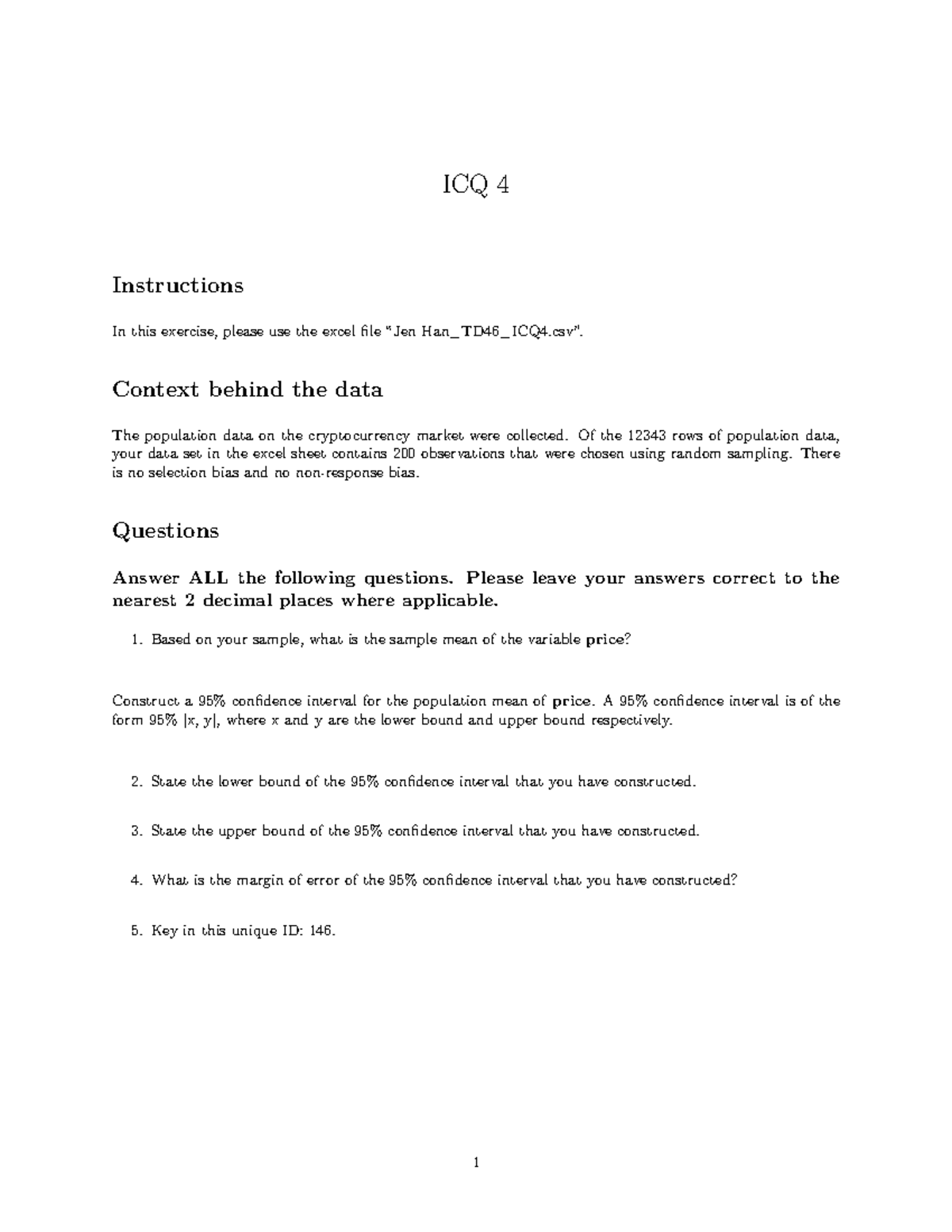 GEA1000 ICQ4 - in class quiz 4 - ICQ 4 Instructions In this exercise ...