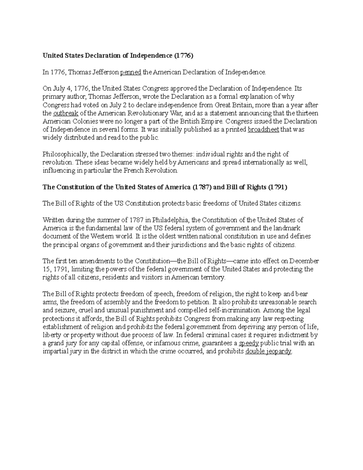 United States Declaration of Independence - On July 4, 1776, the United ...