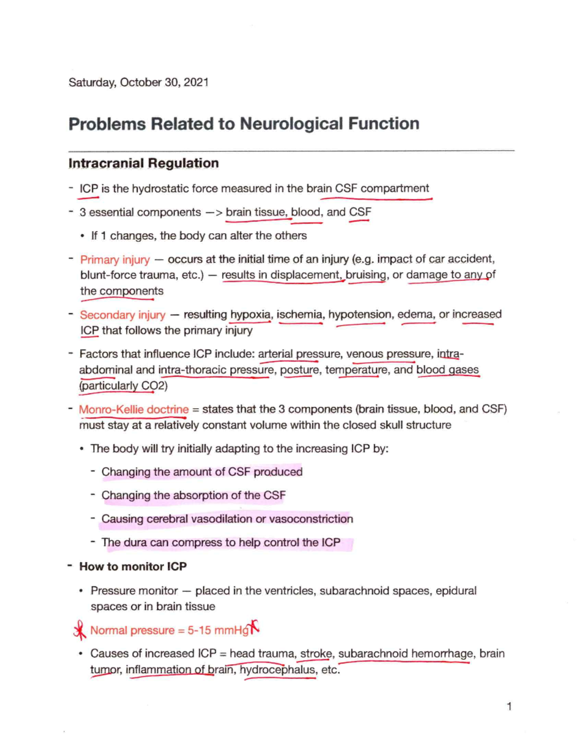 Neuro - N/A - 0000 - Studocu