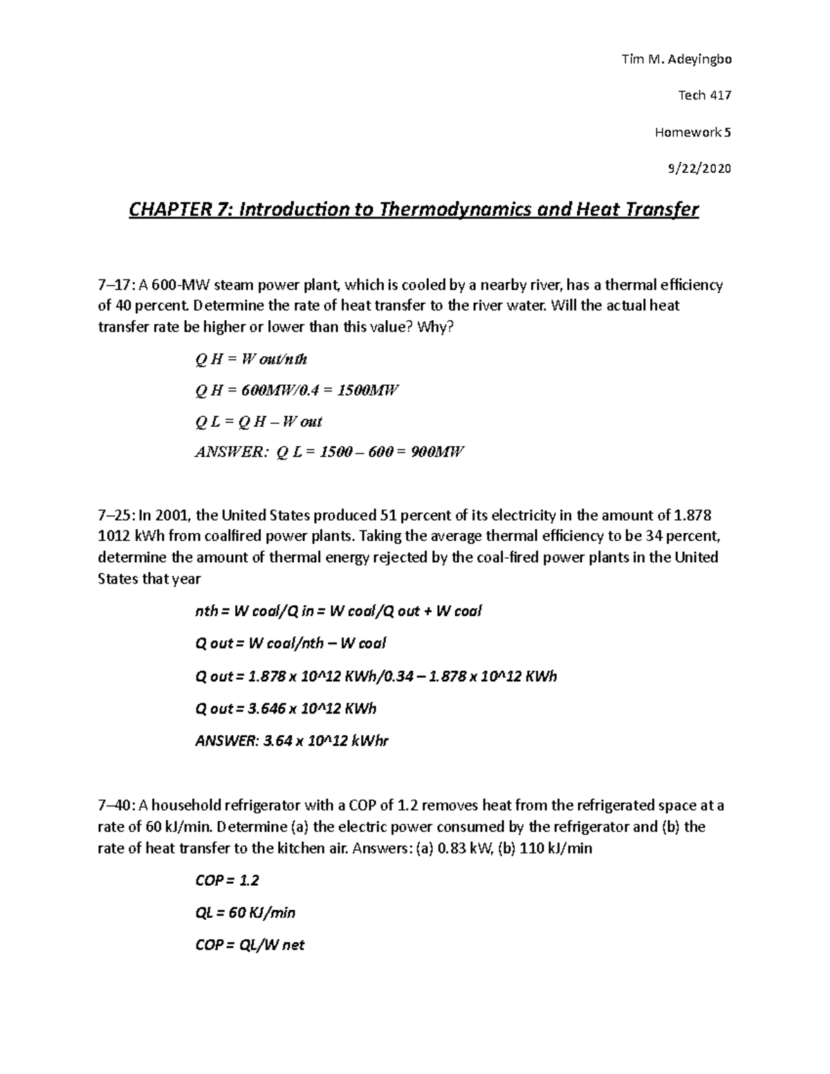 Tech 417 Homework 5 - Here's my previous assignment from this fall ...
