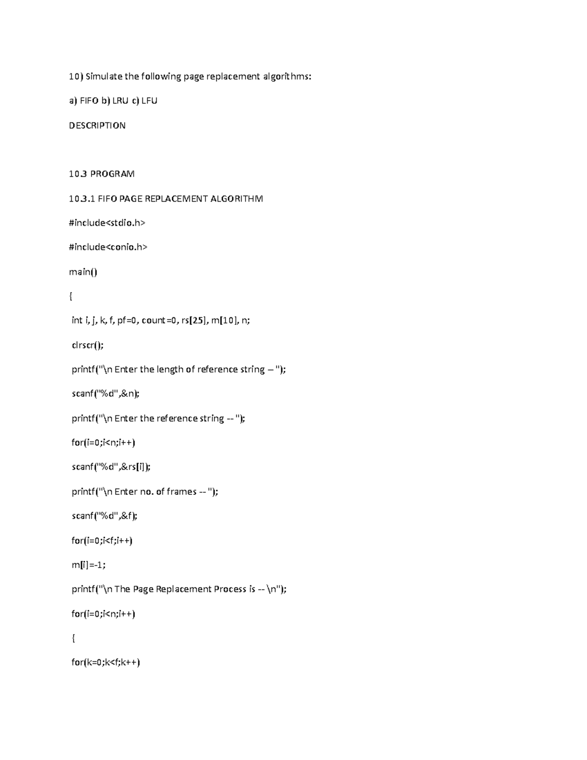 Program-10and13 - igjk - Simulate the following page replacement ...