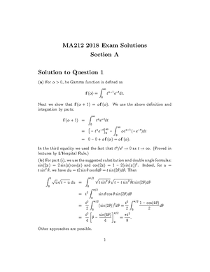 MA212 - London School of Economics - Further Mathematical Methods - Studocu