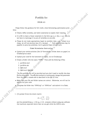 Ex - extra help - Lazy Lane Extra Credit STOR 415 Code Submission ...