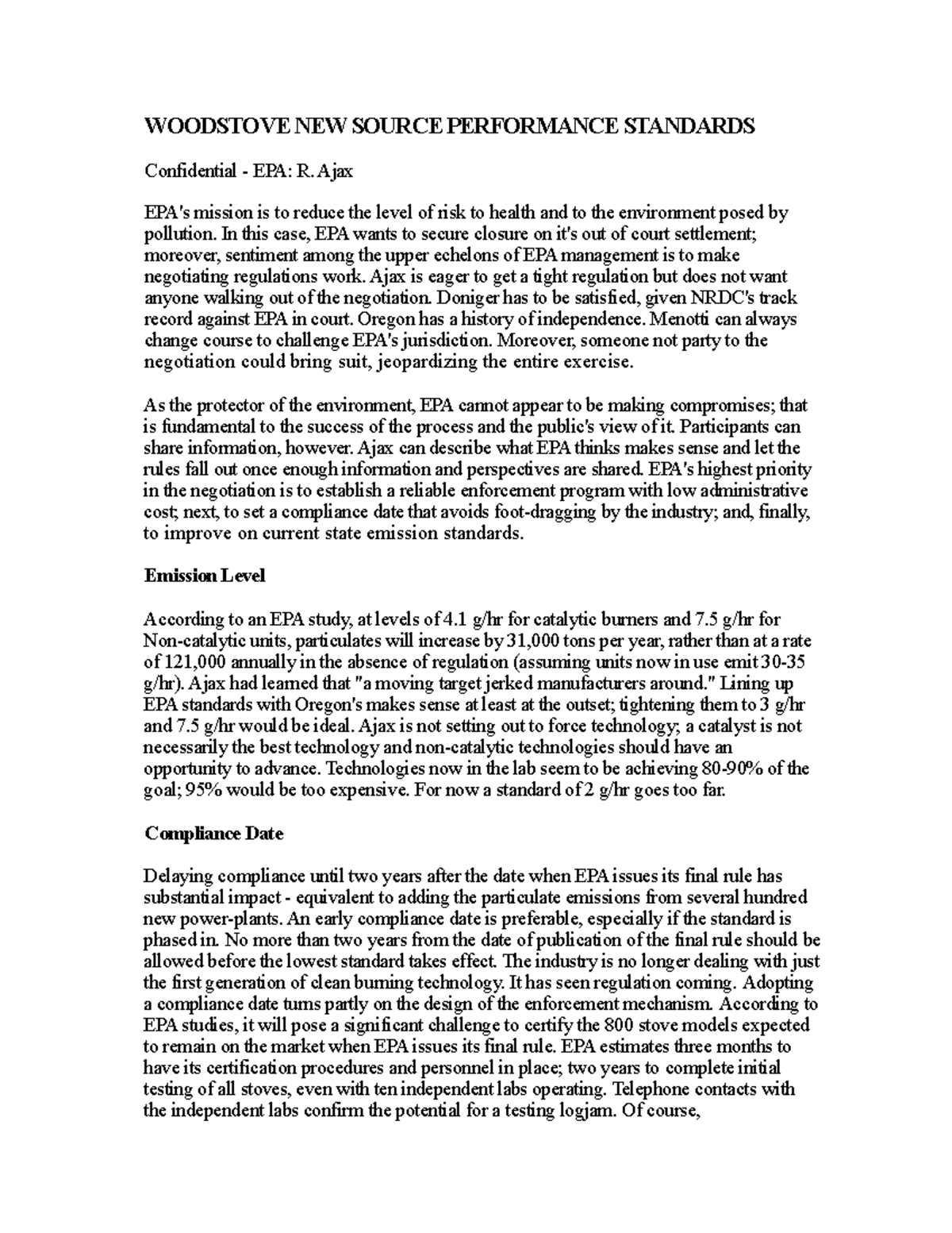 Confidential EPA 1 1 - final project - WOODSTOVE NEW SOURCE PERFORMANCE ...