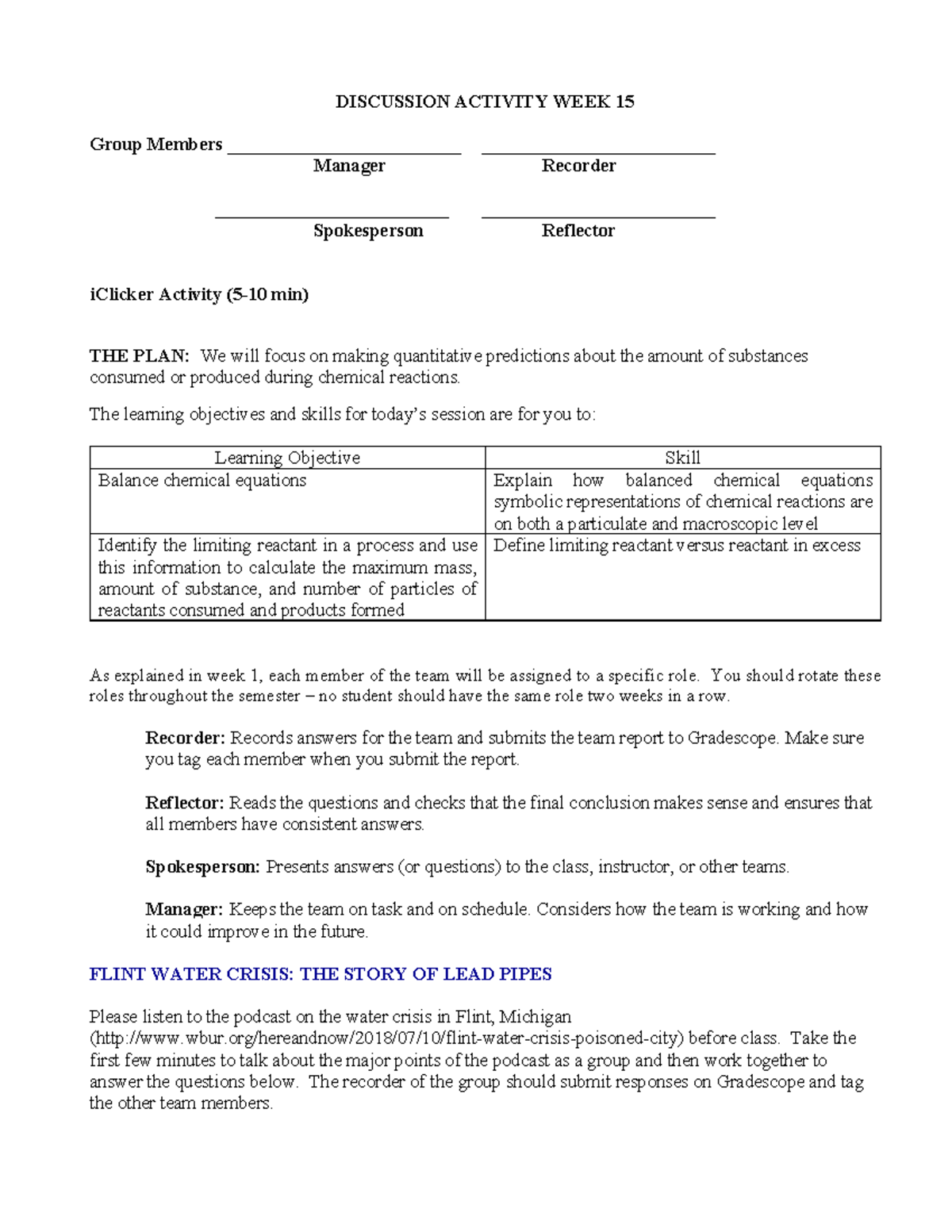 Discussion+Worksheet+Week+15 - DISCUSSION ACTIVITY WEEK 15 Group ...
