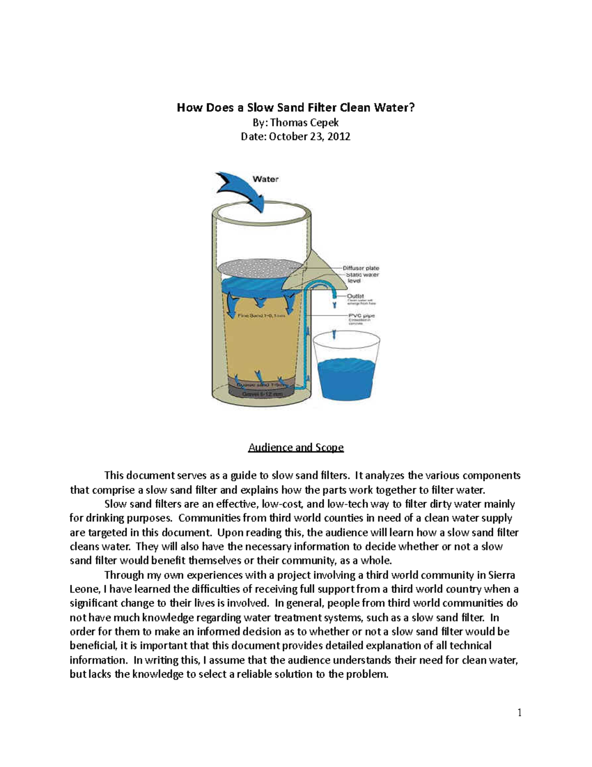 How Does a Slow Sand Filter Clean Water? - Studocu