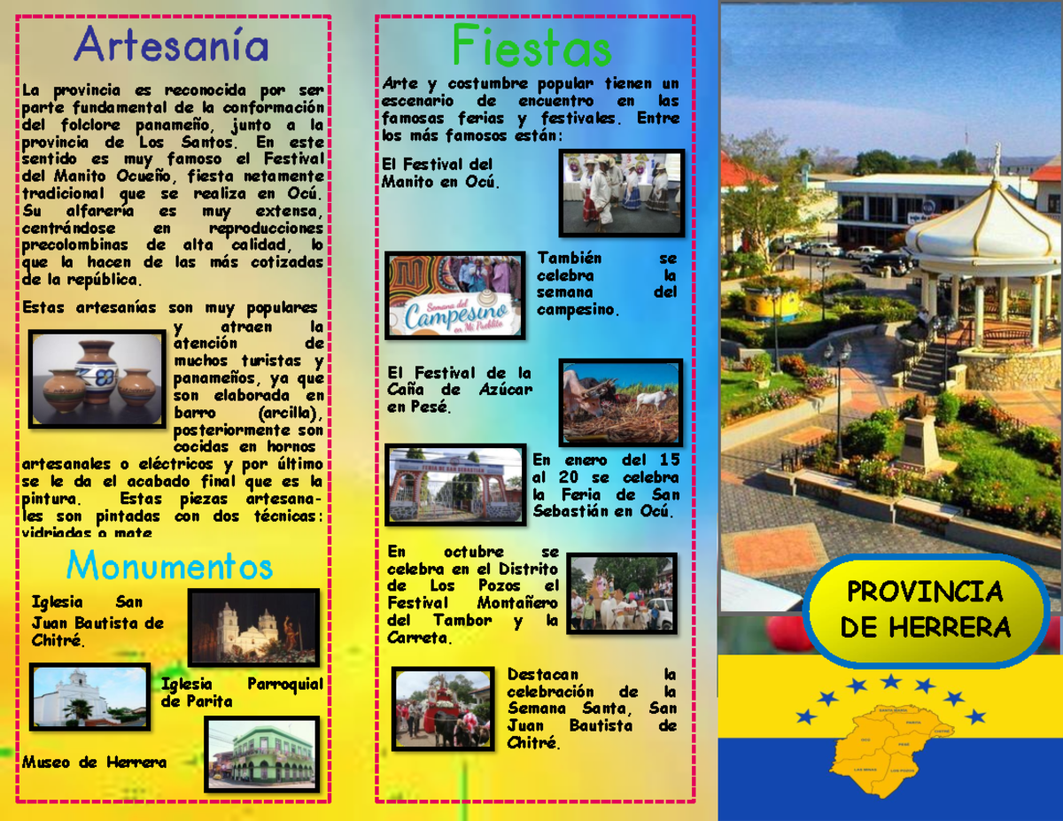 Triptico Herrera - Costumbre y tradiciones - PROVINCIA DE HERRERA Arte y costumbre popular ...