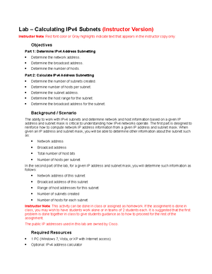 9.1.4.9 Lab - Subnetting Network Topologies - ILM - Lab – Subnetting Network Topologies ...