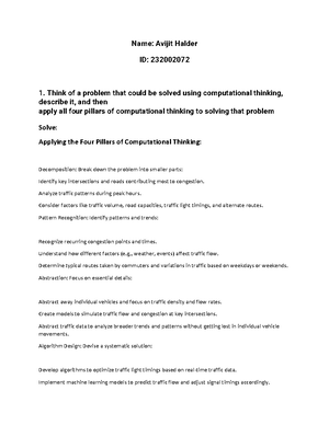 Algorithm lab report 1 - Green University of Bangladesh Department of ...