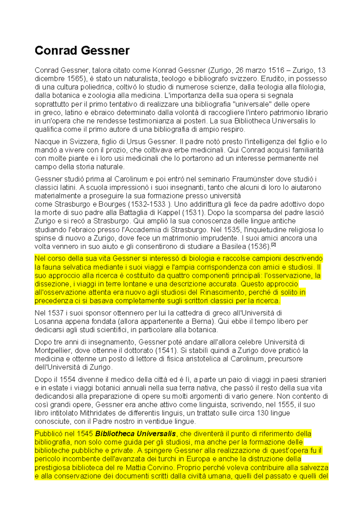 Conrad Gessner. Fortunio Liceti - Conrad Gessner Conrad Gessner, talora ...