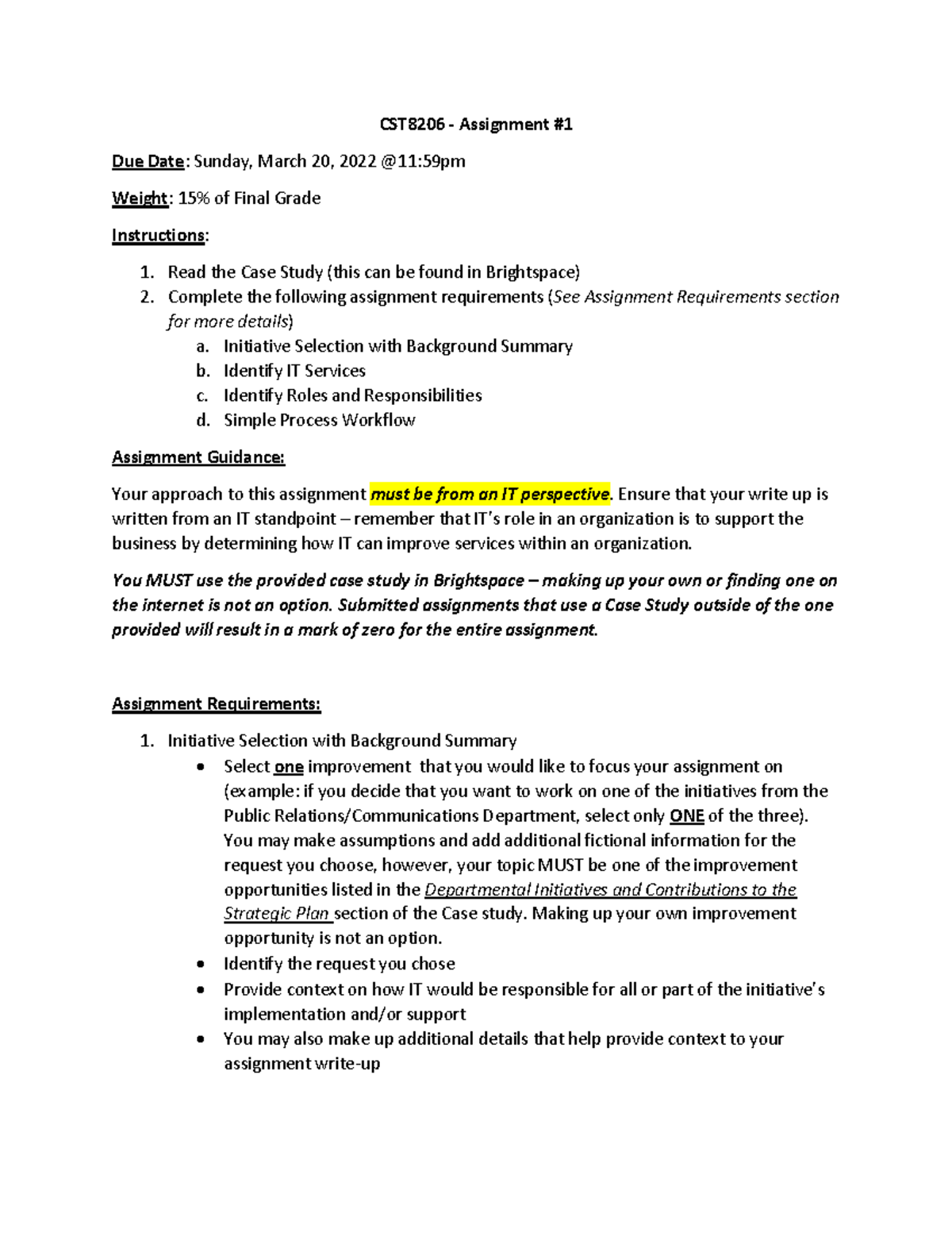 CST 8206 Assignment 1 - Lecture notes - CST8206 - Assignment # Due Date ...