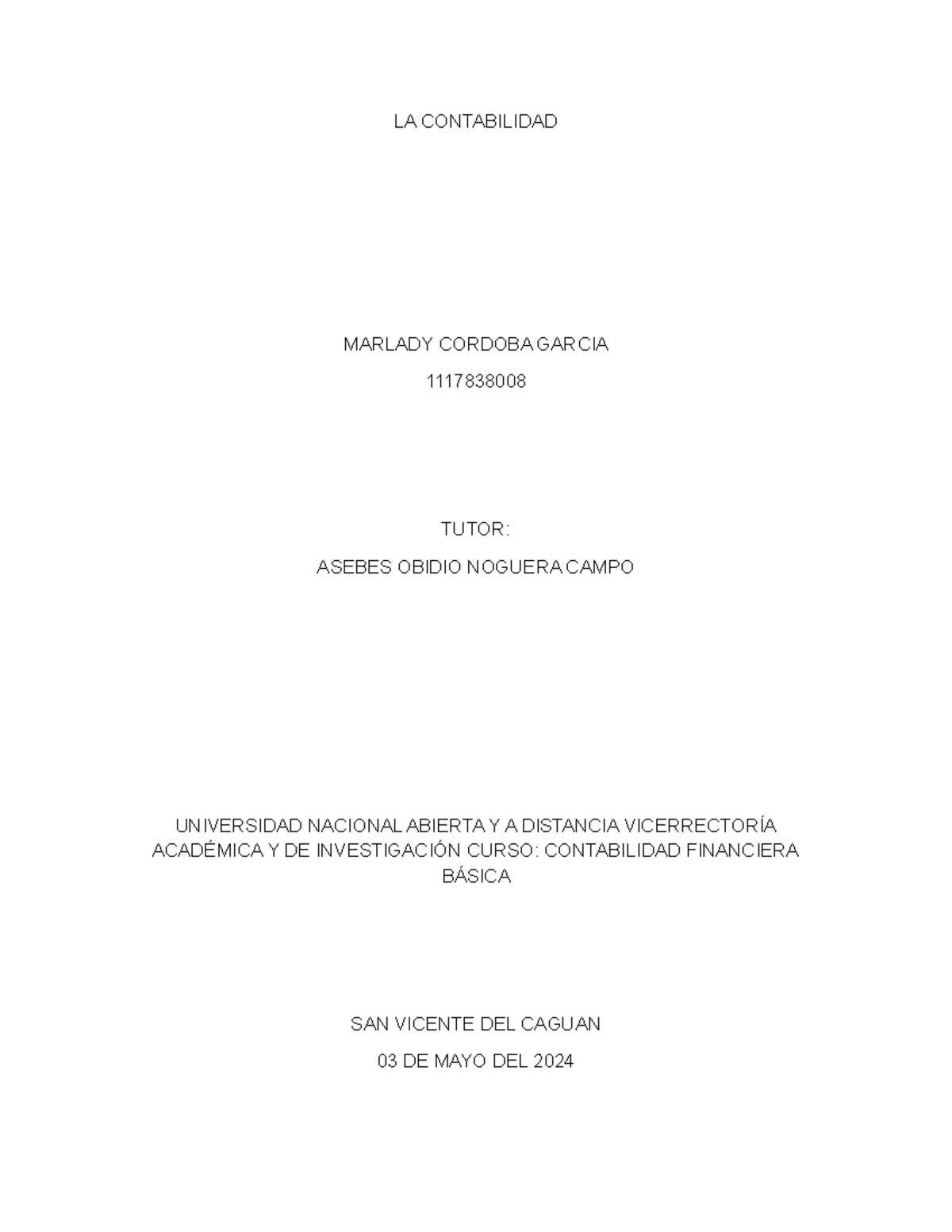 Tarea 2 - ninguna - LA CONTABILIDAD MARLADY CORDOBA GARCIA 1117838008 ...