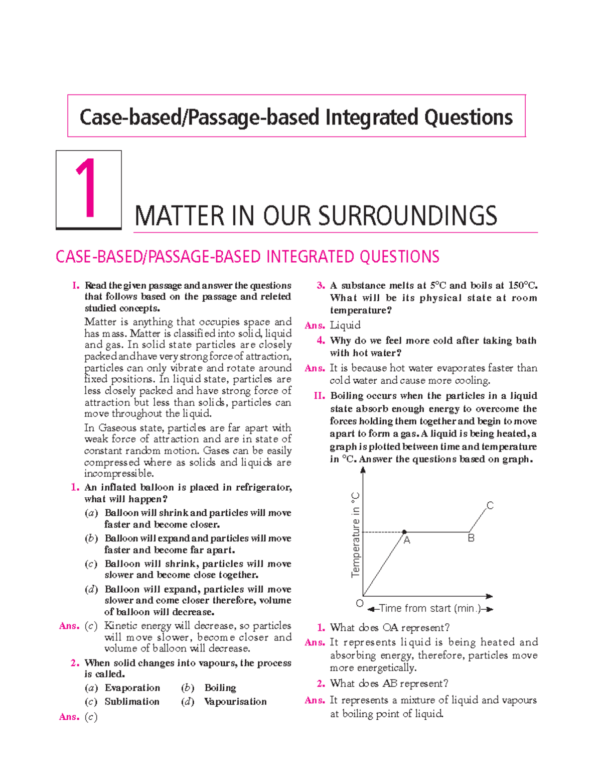 9th Science PBQ Chapter 1 to 15 - CASE-BASED/PASSAGE-BASED INTEGRATED QUESTIONS MATTER IN OUR ...