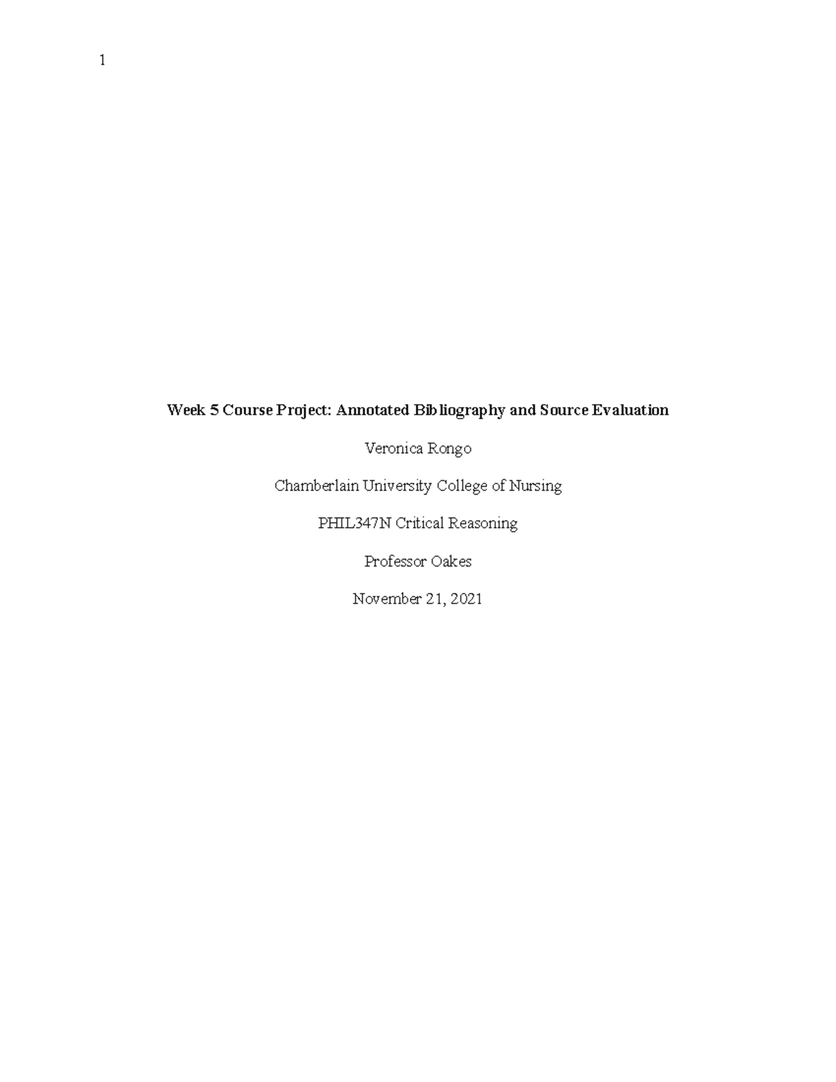 PHIL347 WK5 Course Project- Annotated Bibliography and Source Evaluation - Week 5 Course Project ...