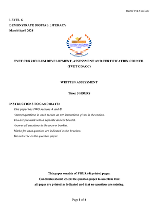 Perioperative level 6-Apply Basic Hospital Procedures- March 2024 ...