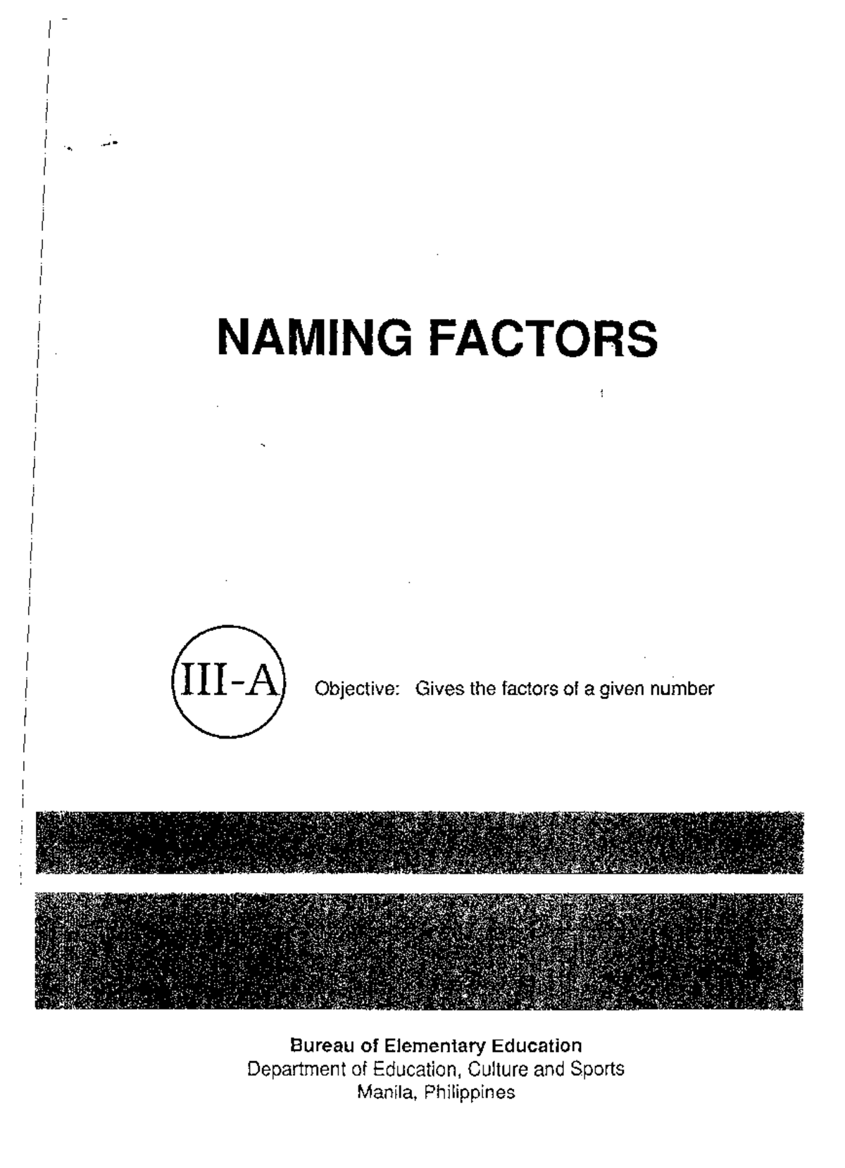Proded Math. III-A Naming Factors Worksheet - .. NAMING FACTORS ...