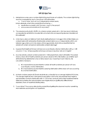IHP 525 Module Six Problem Set - Hemoglobin levels in 11-year-old boys ...