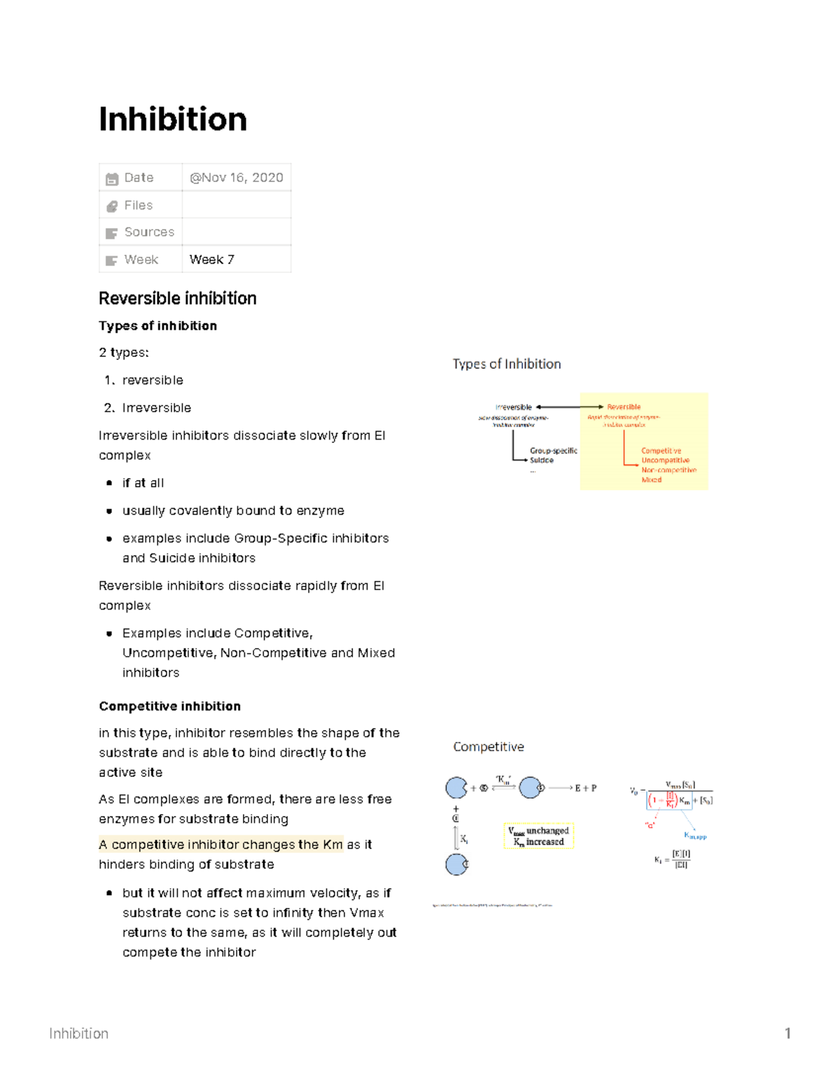 Inhibition - Lecture notes 14 - Inhibition Date Files Sources Week Week ...