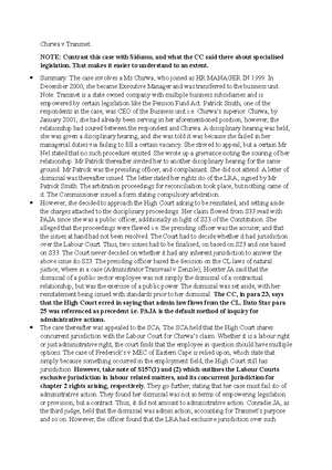 Fedsure cases - Case summaries needed for lectures - FEDSURE LIFE ...