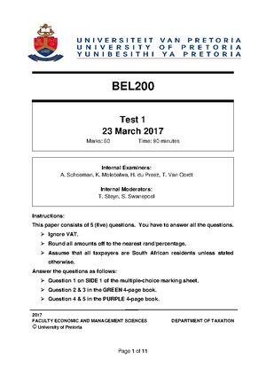 Budgeting - Questions - 2017 FBS 200: Question Bank Learning Area: 4 ...