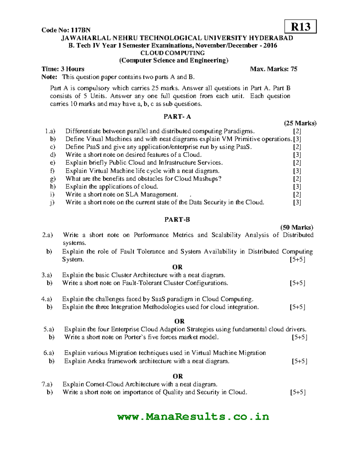 117BN112016 - question paper - Code No: 117BN JAWAHARLAL NEHRU ...