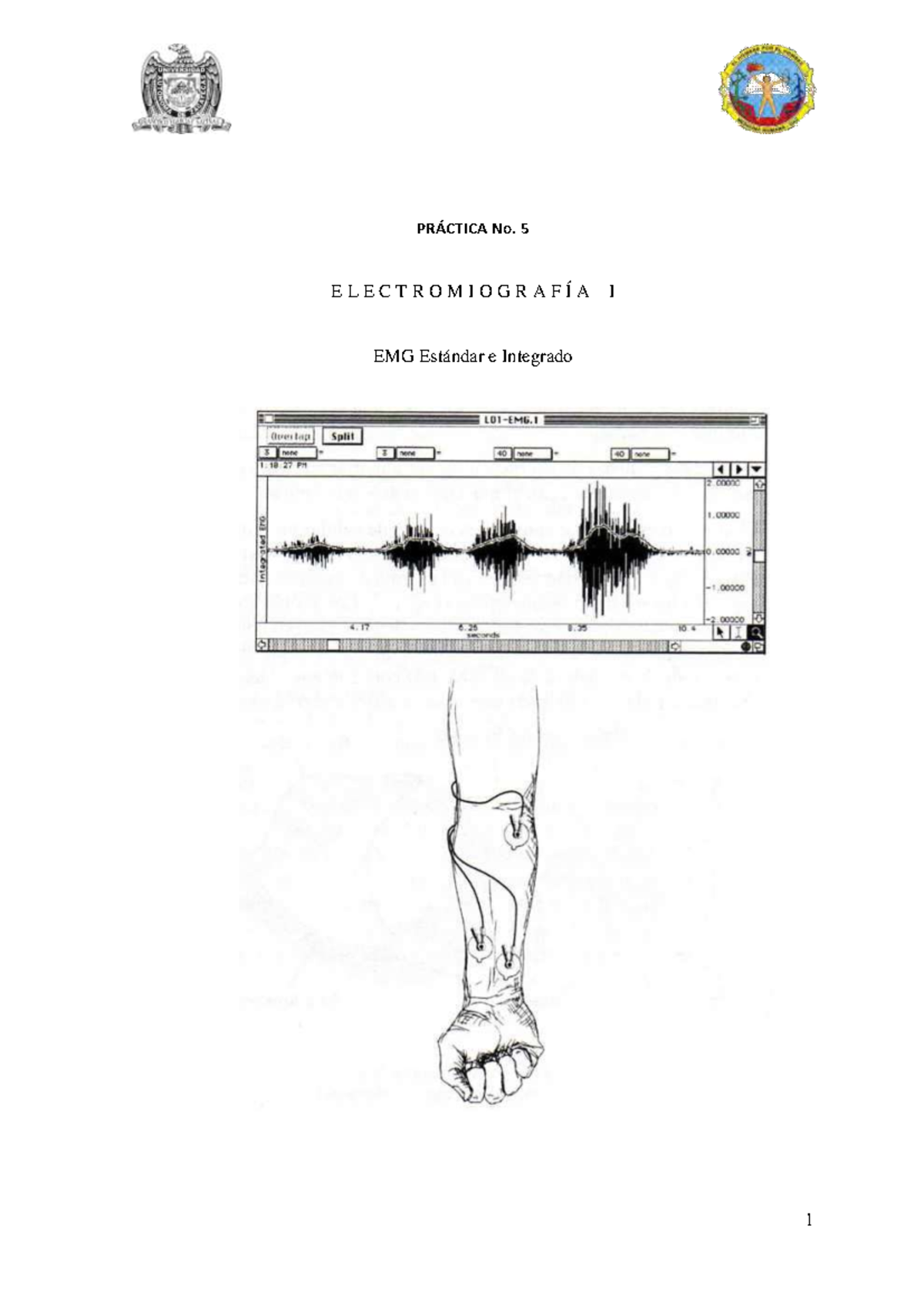 Práctica 5. Electromiografía - PRÁCTICA No. 5 E L E C T R O M I O G R A ...