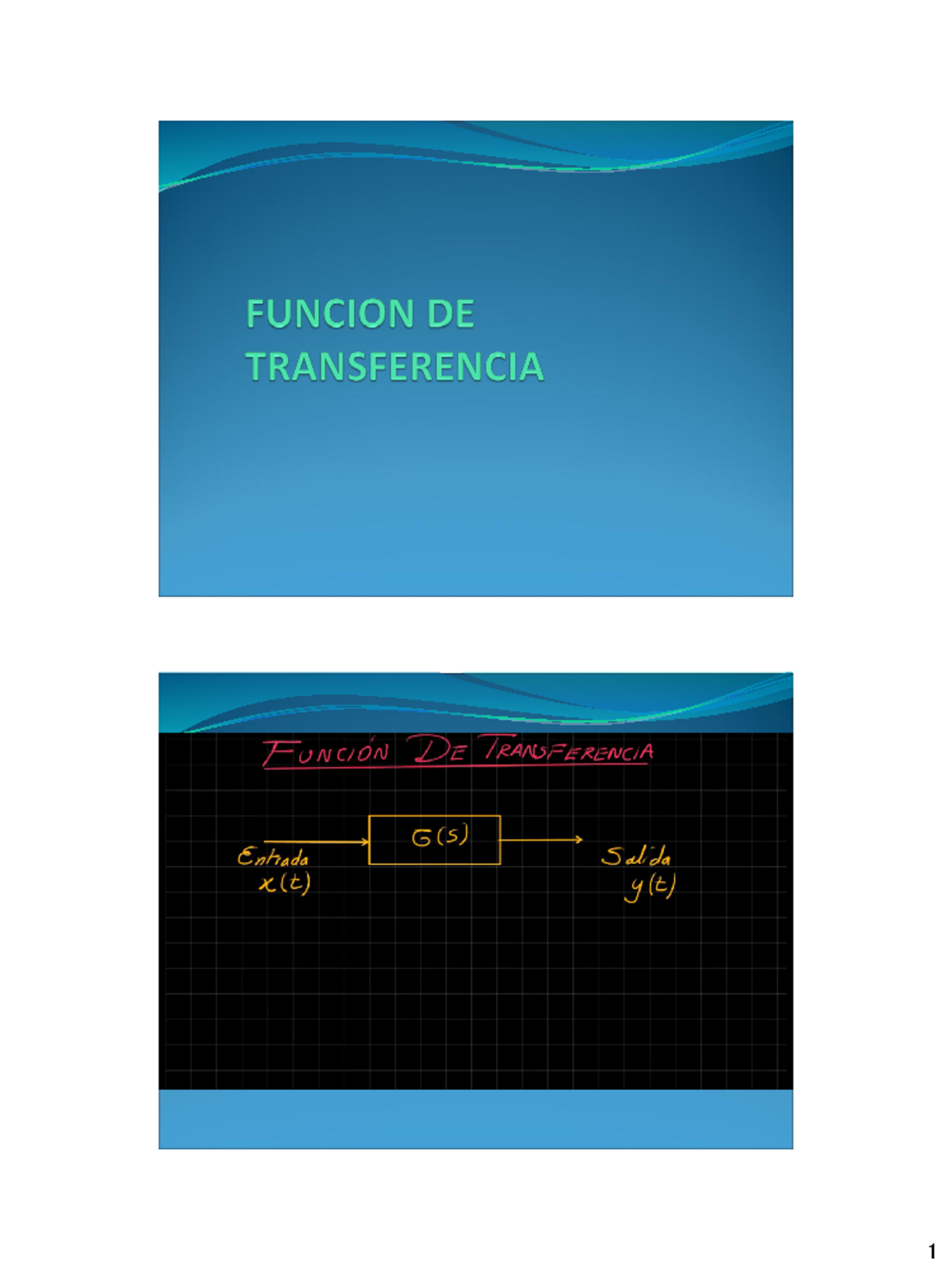 Funcion de Transferencia Reglas - La función de transferencia Resumen de las leyes de elementos ...