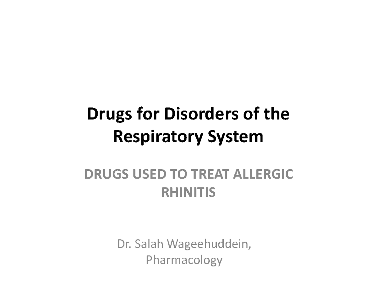Antitussives - Good - Drugs for Disorders of the Respiratory System ...