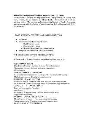 Basic principles of nutrition - Adequate nutrition requires that all ...