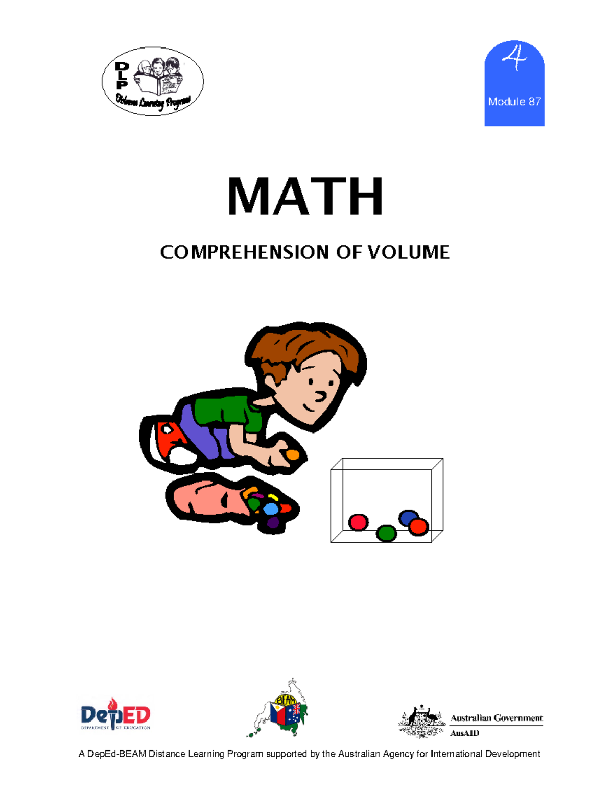 Math 4 DLP 87 - Comprehension OF Volume - MATH 4444 Module 87 ...