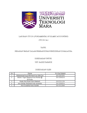 MGT153 Assignment - FACULTY OF ACCOUNTANCY INTRODUCTION TO BUSINESS MGT ...