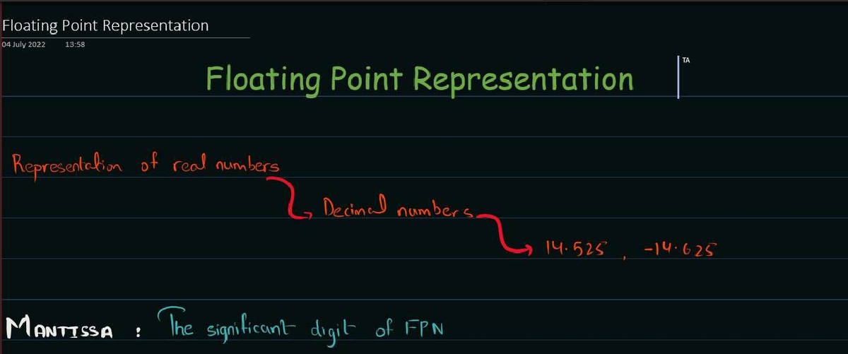 Floating Point Representation - A-Level Computer Science - Studocu