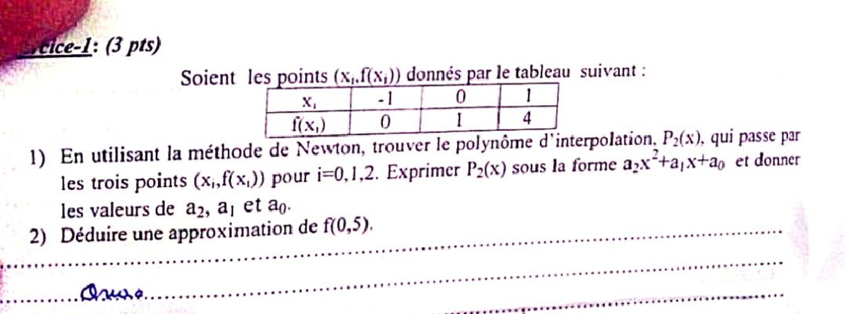 CCF 2020-2021 Analyse numérique @ Algorithme - Analyse Numérique - Studocu